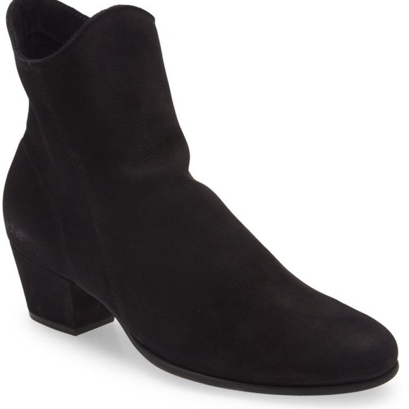 Arche | Shoes | 55 Arche Malahi Bootie Nubuck Walkable Heel Zip Black ...